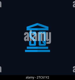 SQ initial monogram with building logo design ideas Stock Vector Image & Art - Alamy