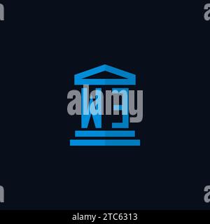 AS initial logo monogram with simple courthouse building icon design ideas Stock Vector Image ...