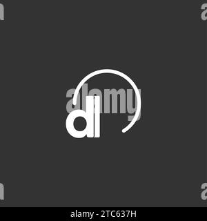 Initial DL logo circle line, creative esport team logo monogram style vector graphic Stock ...