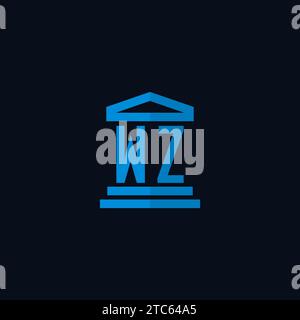 WZ initial monogram with building logo design ideas Stock Vector Image & Art - Alamy