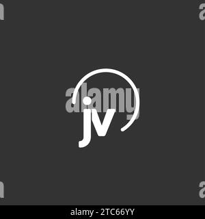 JV circle initial logo concept in high quality professional design that ...