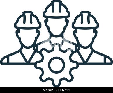 Workforce icon. Monochrome simple sign from operation management ...
