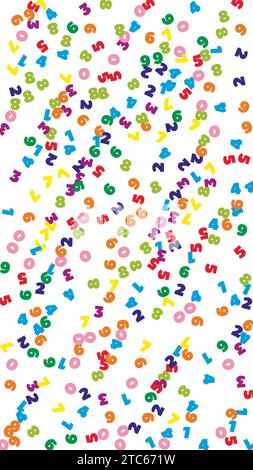 Falling colorful numbers. Math study concept with flying digits ...