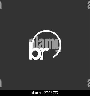 Initial BR logo circle line, creative esport team logo monogram style ...