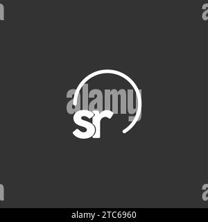 Initial SR logo circle line, creative esport team logo monogram style ...