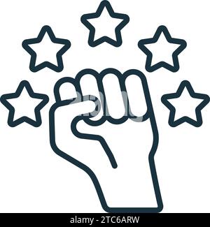 Determination icon. Monochrome simple sign from challenges collection ...