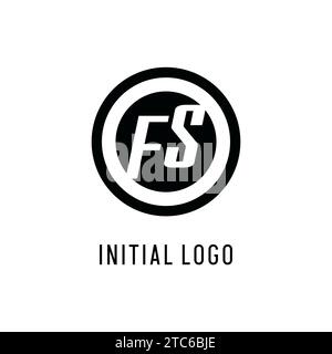 Initial FS circle round line logo, abstract company logo design ideas vector graphic Stock ...