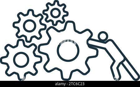 Struggle icon. Monochrome simple sign from challenges collection ...