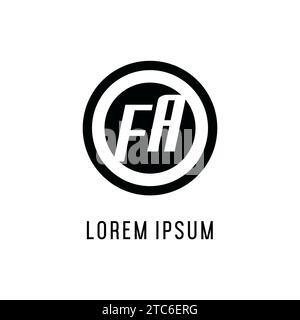 Initial FA circle round line logo, abstract company logo design ideas ...