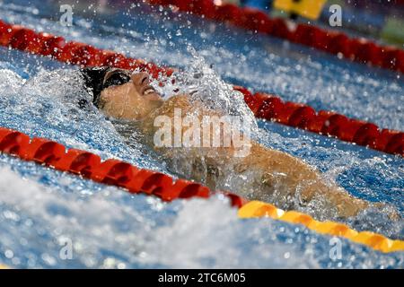Lorenzo Mora of Italy competes in the 200m Backstroke Men Final during ...