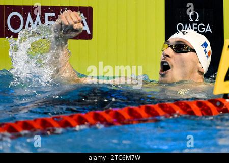 Maxime Grousset of France celebrates after winning gold medal in the ...