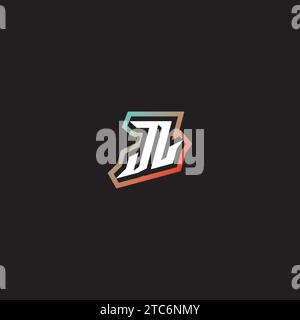 JL letter combination cool logo esport initial and cool color ...