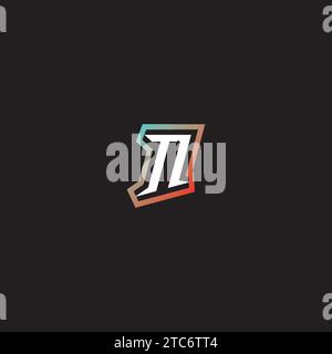 TI letter combination cool logo esport initial and cool color ...