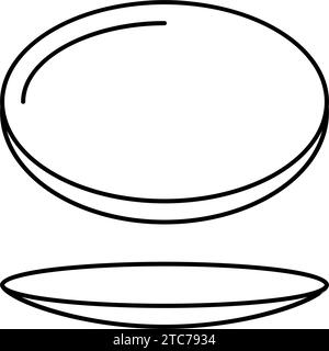 watch glass chemical glassware lab line icon vector illustration Stock ...