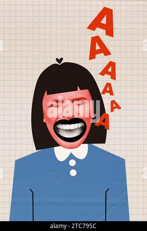 Image collage picture of angry disappointed dissatisfied woman ...