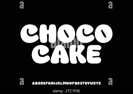 Creative playful rounded alphabet display font vector. Bold cute ...