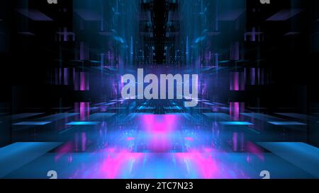 Digital city matrix, metaverse. Futuristic technological digital city ...