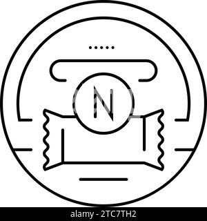 snus nicotine pouch line icon vector illustration Stock Vector Image ...