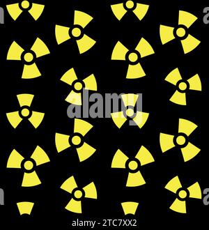 Vector seamless pattern of danger sign isolated on white background ...