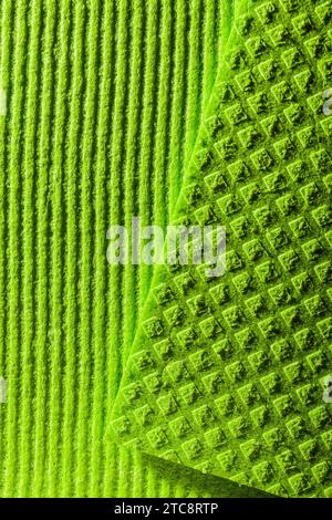 New green kitchen dishcloth surface Stock Photo - Alamy