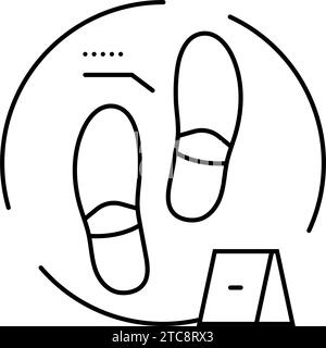 class physical evidence crime line icon vector illustration Stock ...