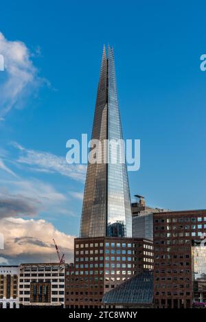 London, England – August 2023. Shard London Bridge Tower, is a pyramid ...