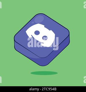 Set of Discord mobile app icons, isolated on a white background, vector ...