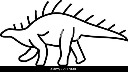 kentrosaurus dinosaur animal line icon vector illustration Stock Vector Image & Art - Alamy