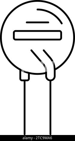varistor electronic component line icon vector illustration Stock ...