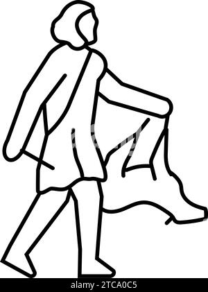 hunting gathering human evolution line icon vector illustration Stock ...