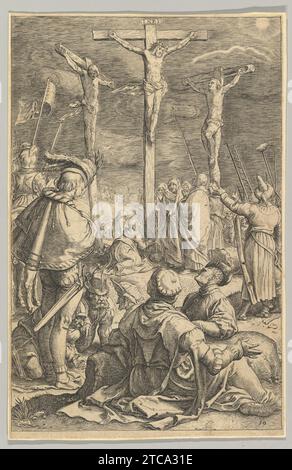 The Crucifixion, Passion of Christ, Hendrick Goltzius, 1596-1599, printmaking, engraving Stock ...