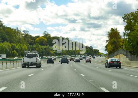 On Interstate 495 which is the ring-road around Washington DC Stock ...