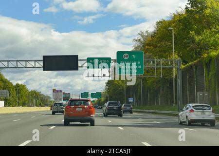 On Interstate 495 which is the ring-road around Washington DC Stock ...