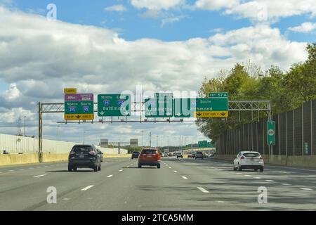 On Interstate 495 which is the ring-road around Washington DC Stock ...