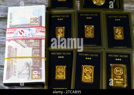 Cairo, Egypt, December 8 2023: 24K karat BTC Bullion Trading Center ...