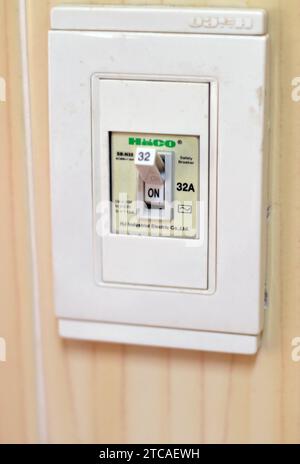 Giza, Egypt, December 1 2023: Haco safety circuit breaker 32 A ...