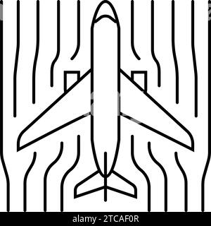aerodynamics aeronautical engineer line icon vector. aerodynamics ...