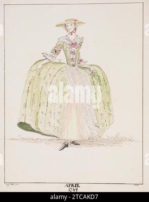 Welsh girl in costume (1749) ffu00006 Stock Photo - Alamy