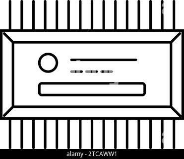microcontroller electrical engineer line icon vector illustration Stock Vector Image & Art - Alamy