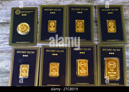 Cairo, Egypt, December 8 2023: 24K karat BTC Bullion Trading Center ...