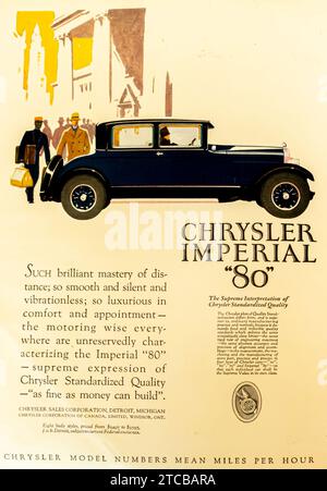 1927 Chrysler Imperial Car Ad Stock Photo - Alamy