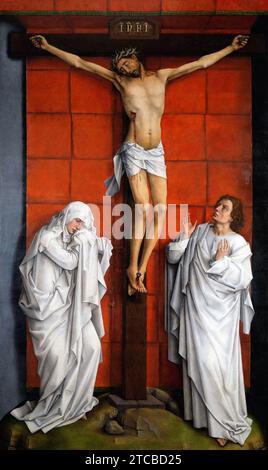 Weyden - Christ Cross With Mary St John Stock Photo - Alamy