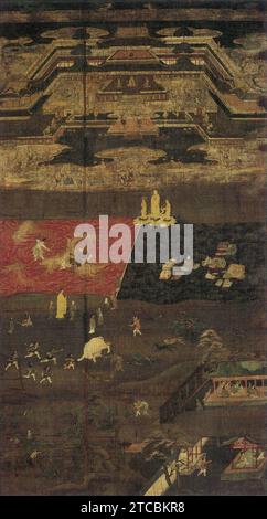 The 'White Path to the Pure Land of Amida' depicts a spiritual journey ...