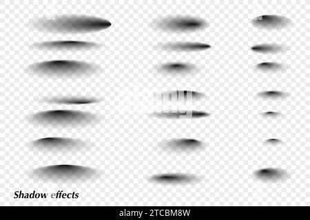 Realistic shadows collection without background Stock Vector Image ...