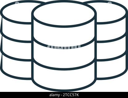 Database Architecture icon. Monochrome simple line Data Science icon ...