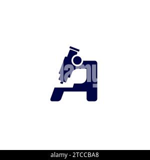 Letter A Microscope Logo. Microscope Icon Stock Vector Image & Art - Alamy