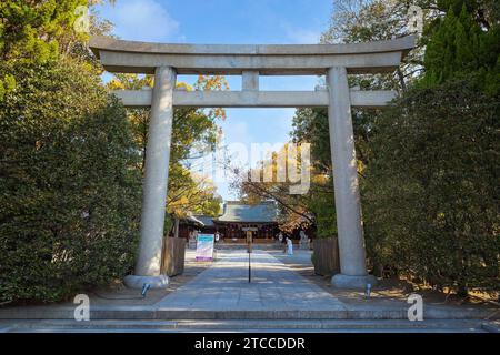 Hyogo, Japan - April 4 2023: Hyogo-ken Himeji Gokoku Shrine dedicates ...