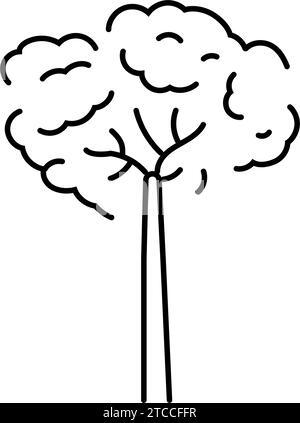 brazil nut tree line icon vector illustration Stock Vector Image & Art ...
