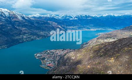 View of Dervio peninsula on Lake Como Stock Photo - Alamy