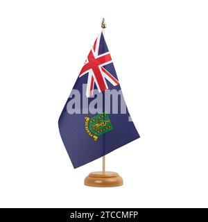 Small national flags of the British Virgin Islands on a black ...